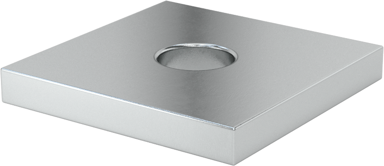 2" Square Washer with 1/2" Hole 0.225" Thick Zinc Plated [Pack of 5] | eBay