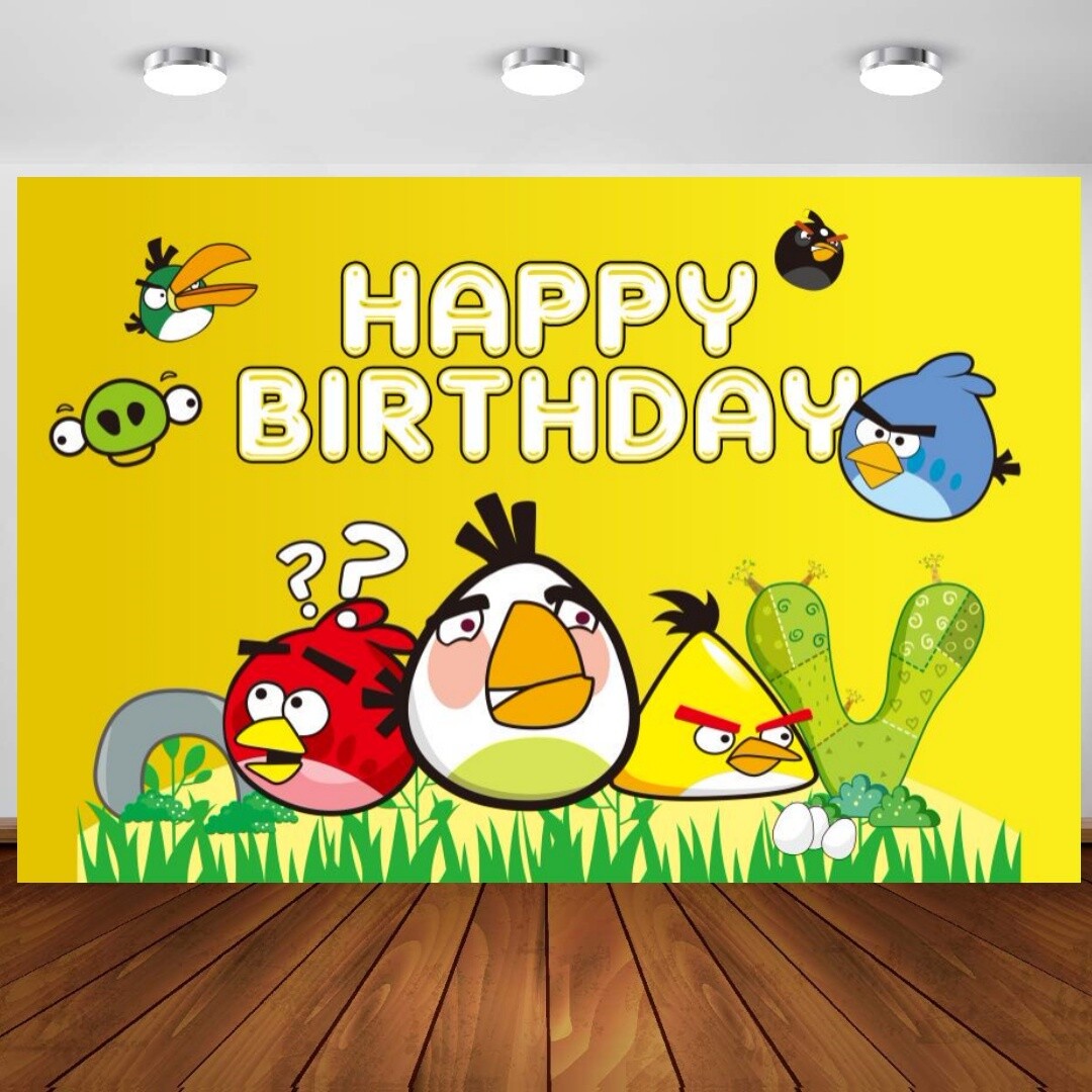Angry Birds Happy Birthday Coloring Pages