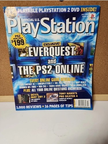 Official U.S. Playstation Magazine July 2002 Issue # 58 Everquest PS2 ...