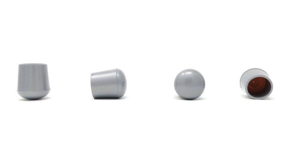 Ferrules End Caps - Grey PVC Rubber - Inner Steel Reinforcement ...