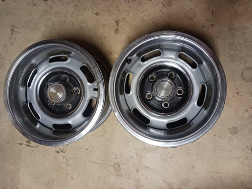 2 14 X 7 PONTIAC RALLY 1 WHEELS WITH OEM CAPS AND TRIM RINGS NICE | eBay