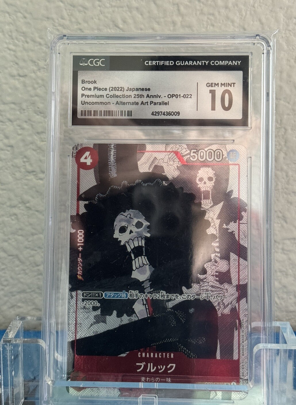 2022 One Piece CCG Brook #OP01-022 Japanese Alternative Art CGC Gem ...