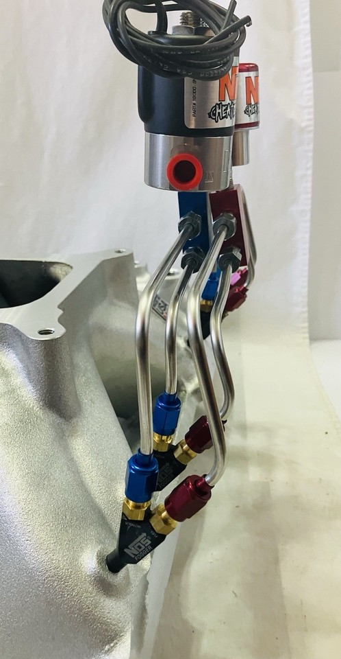 NOS Direct Port SBC Nitrous System Edelbrock Super Victor Intake 4150 ...