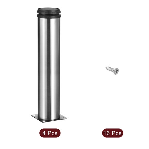 Furniture Leg, 4Pcs 10 Inch Adjustable Drawer Legs with Screws, Silver ...