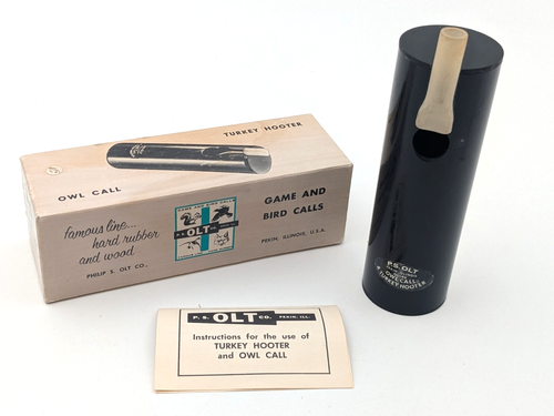 Vintage P.S. Olt OL-40 Owl Call Turkey Hooter Call Original Box ...