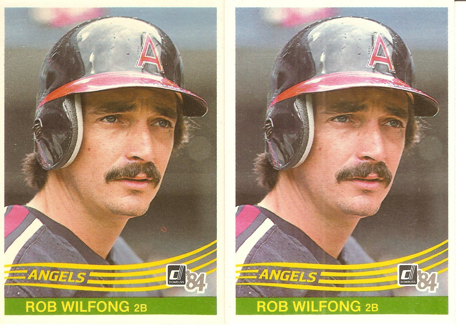 2 CARD 1984 DONRUSS ROB WILFONG BASEBALL CARD LOT #329 | eBay