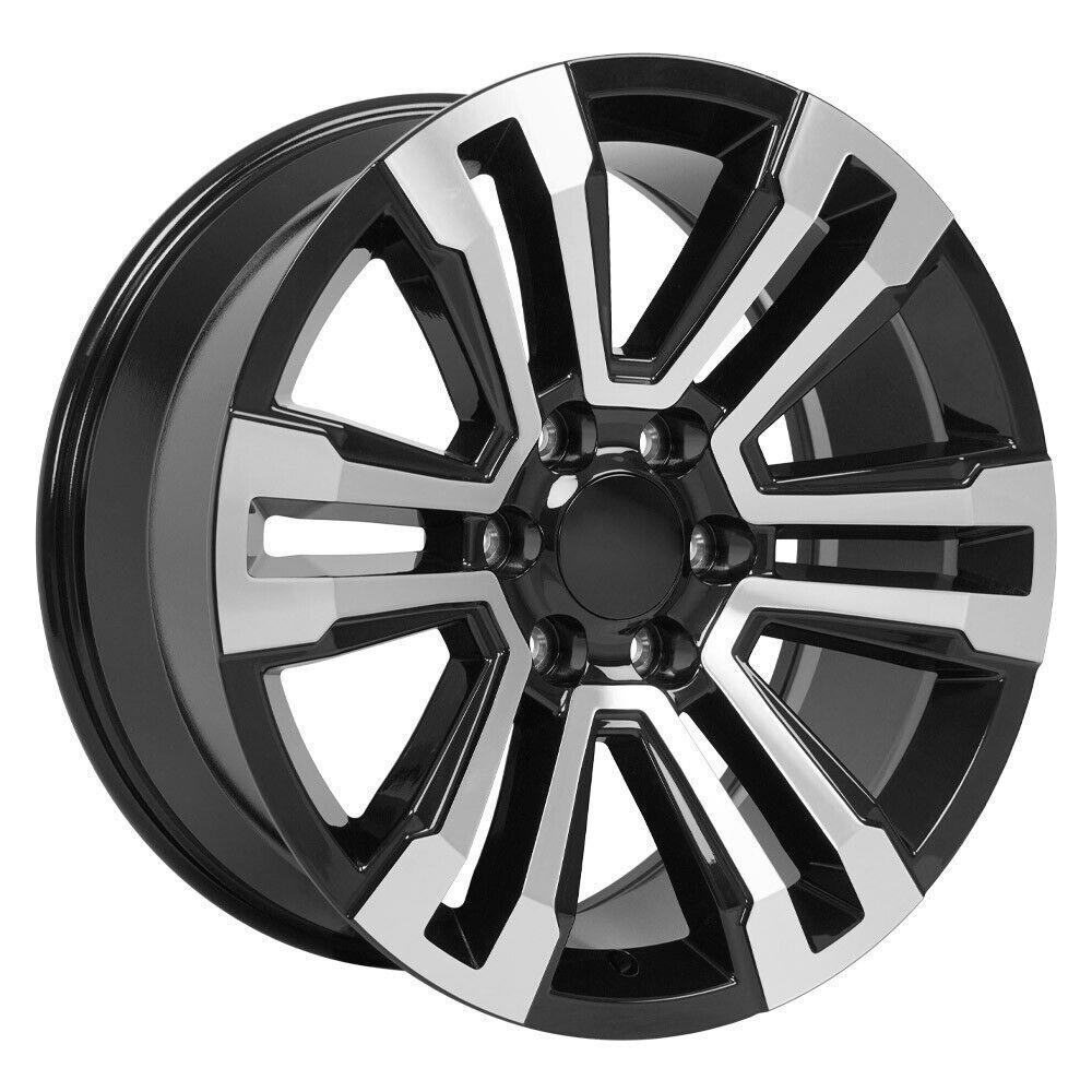 GMC 20" Black Machine Denali Split Spoke Wheels BFG AT Tire 2000-25 ...