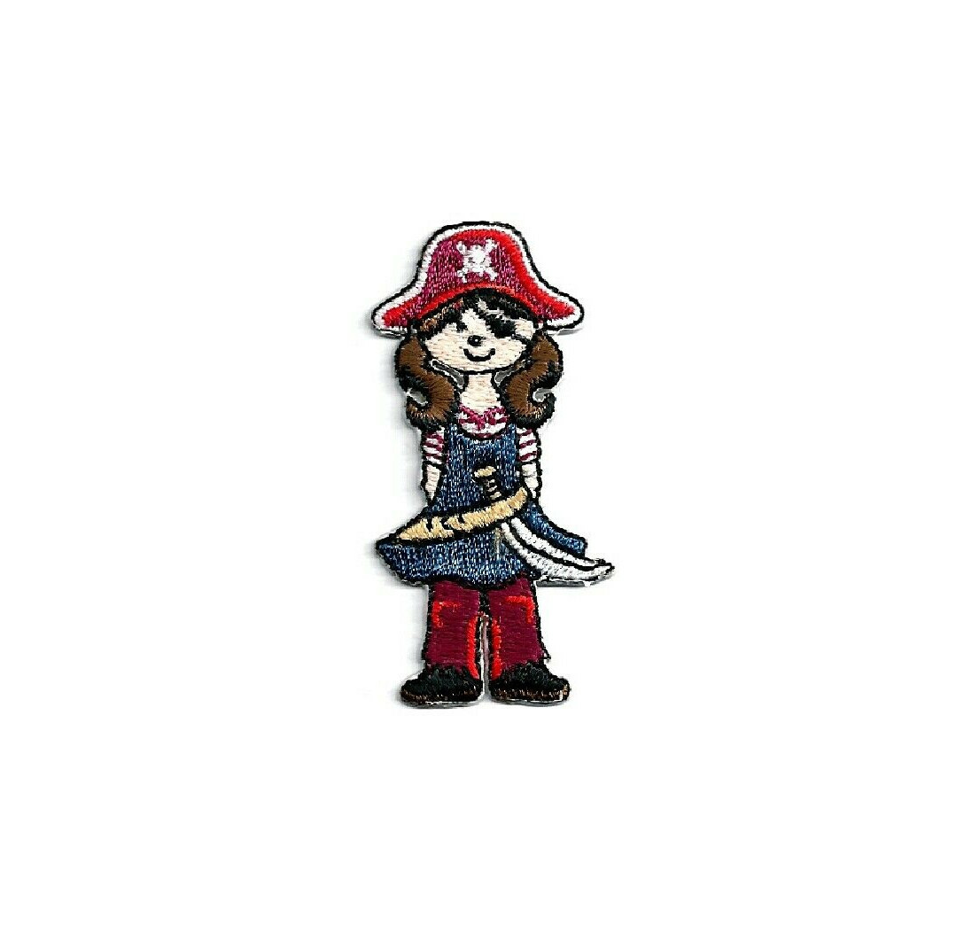 Pirate - Girl - W/Sword - Birthday - Craft - Embroidered Iron On ...