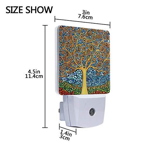 Tree Night Lights Plug into Wall,2 PC Plug-in LED Night flower nigth ...