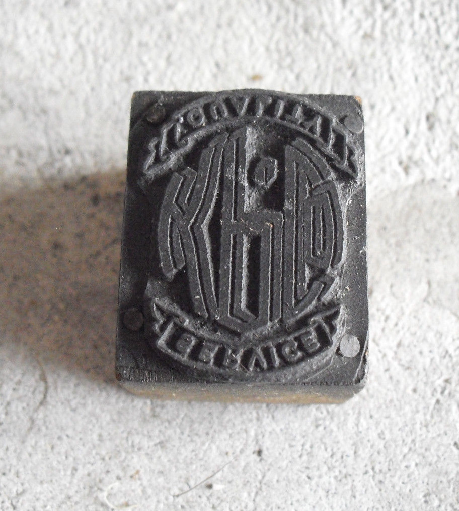 Vintage KPC Qualtiy Service Wood Metal Letterpress Print Block Stamp | eBay