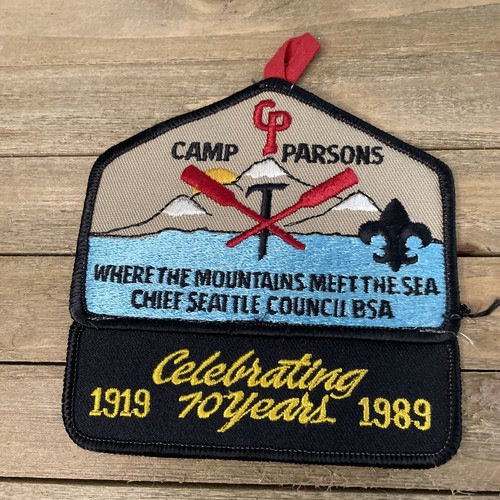 Camp Parsons - 70th Anniversary patch 1989 - Chief Seattle Council | eBay