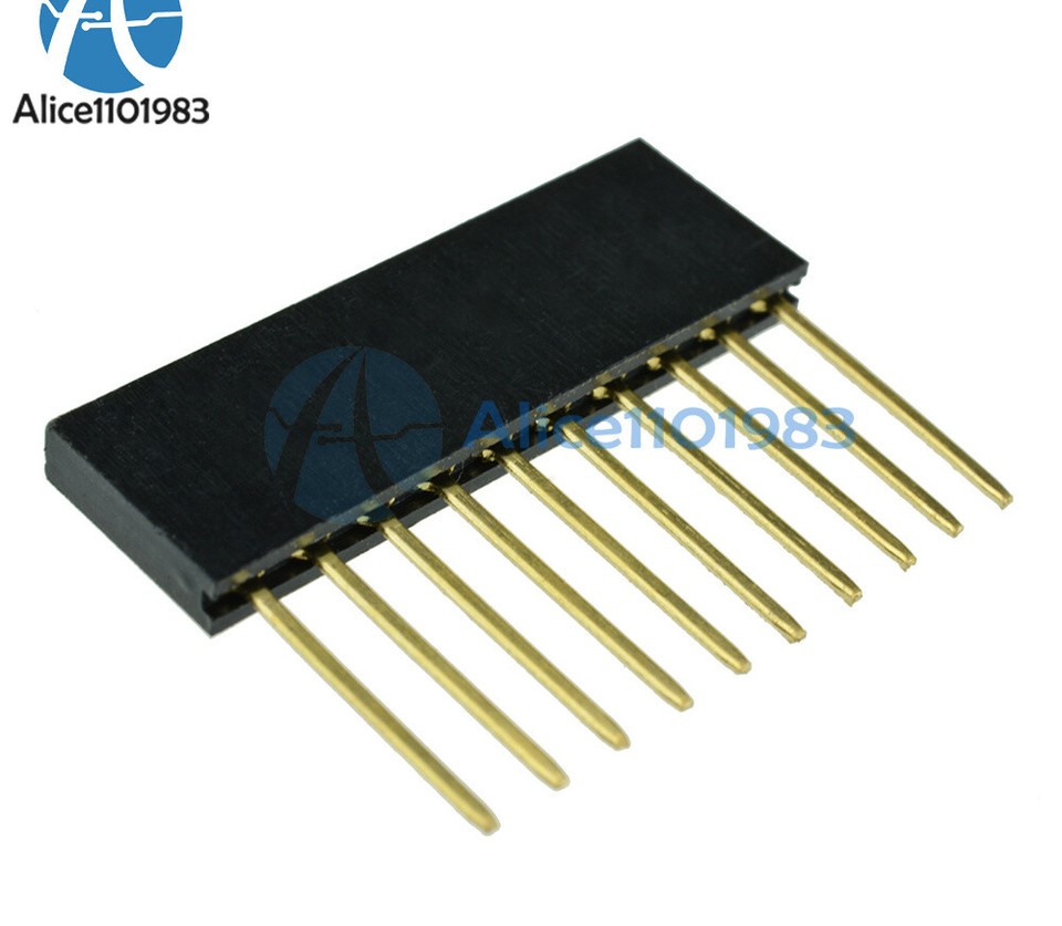 100pcs 10 Pin 2.54mm Stackable Long Legs Female Header For Arduino ...