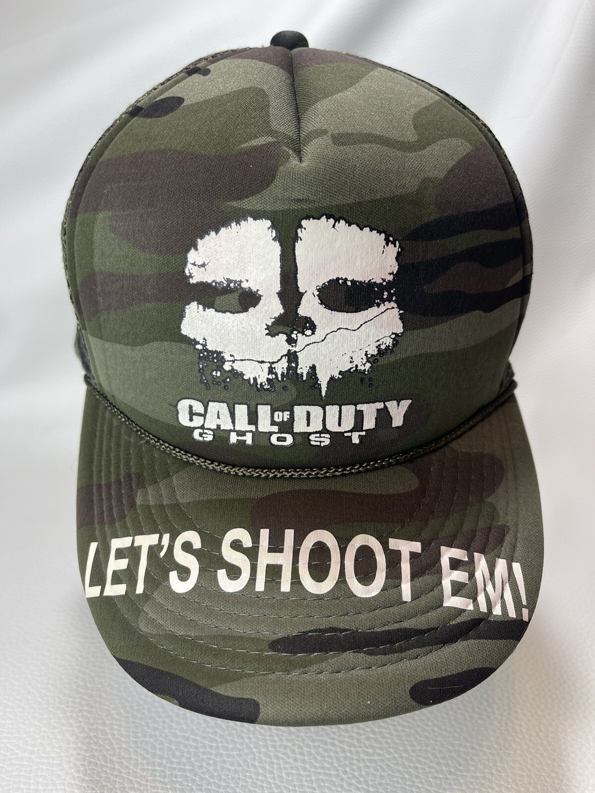 Call of Duty Ghosts SnapBack Hat Pre-Owned black mesh… - Gem