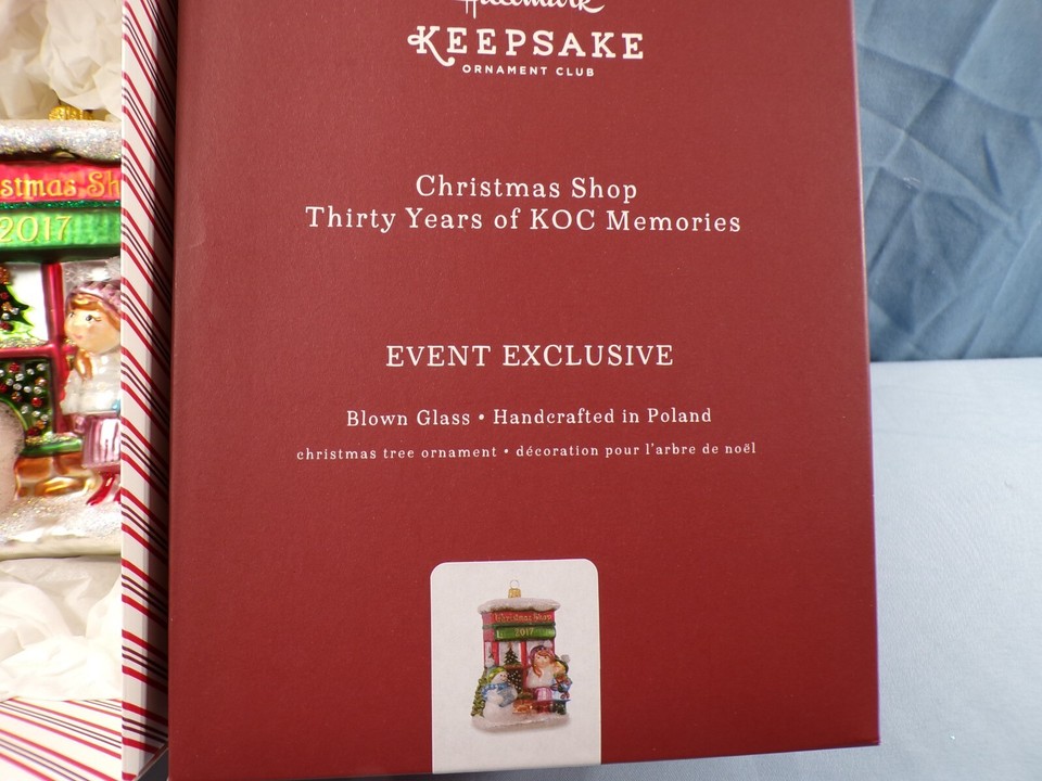 Hallmark 2017 KOC Event Exclusive Christmas Shop Ornament NIB | eBay