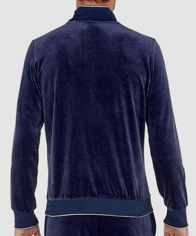 $98 HOM Men's Blue Cotton Stretch "Catane" Regular-Fit Jacket Coat Size ...