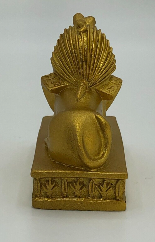 Small Gold Metal Colored Egyptian Style Sphinx Figurine Statue | eBay
