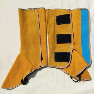 2 Pieces Welding Boot Cover Welding Gaiters Tool Safe Leather Welding ...