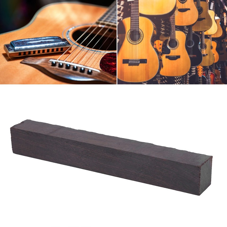 DIY Handicraft Musical Instrument Handle Black Ebony Wood Acoustic ...