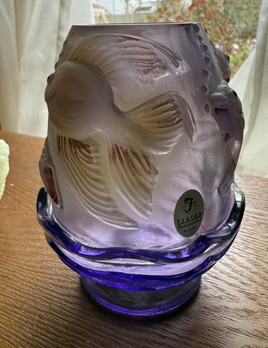 Fenton Fairy Light Atlantis Koi Fish Lamp Amethyst Hand Painted | eBay