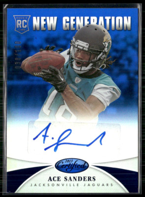 Ace Sanders 2013 Certified Blue New Generation RC Auto 38/100 | eBay