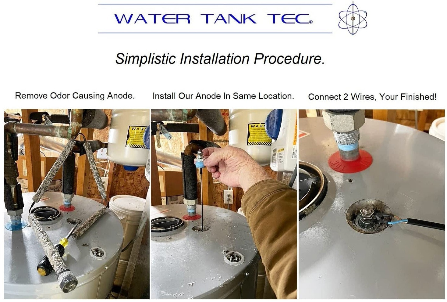 ICCP Powered Anode Rod System. Stops Internal Tank Corrosion & Hot ...