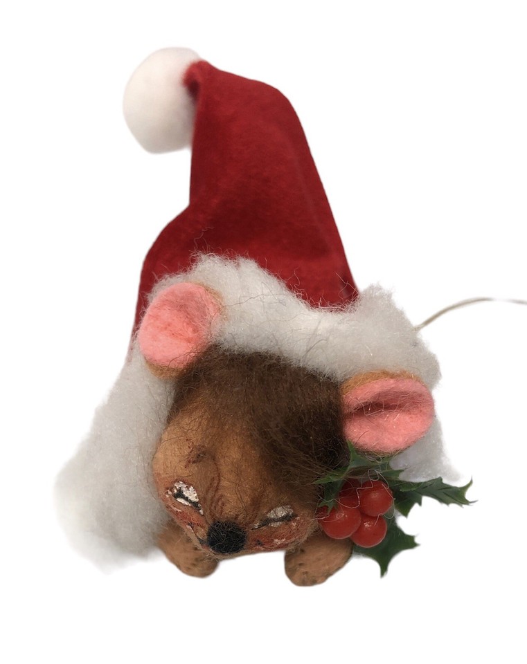 Annalee Dolls Brown Mouse in Santa Hat Christmas Tree Ornament | eBay