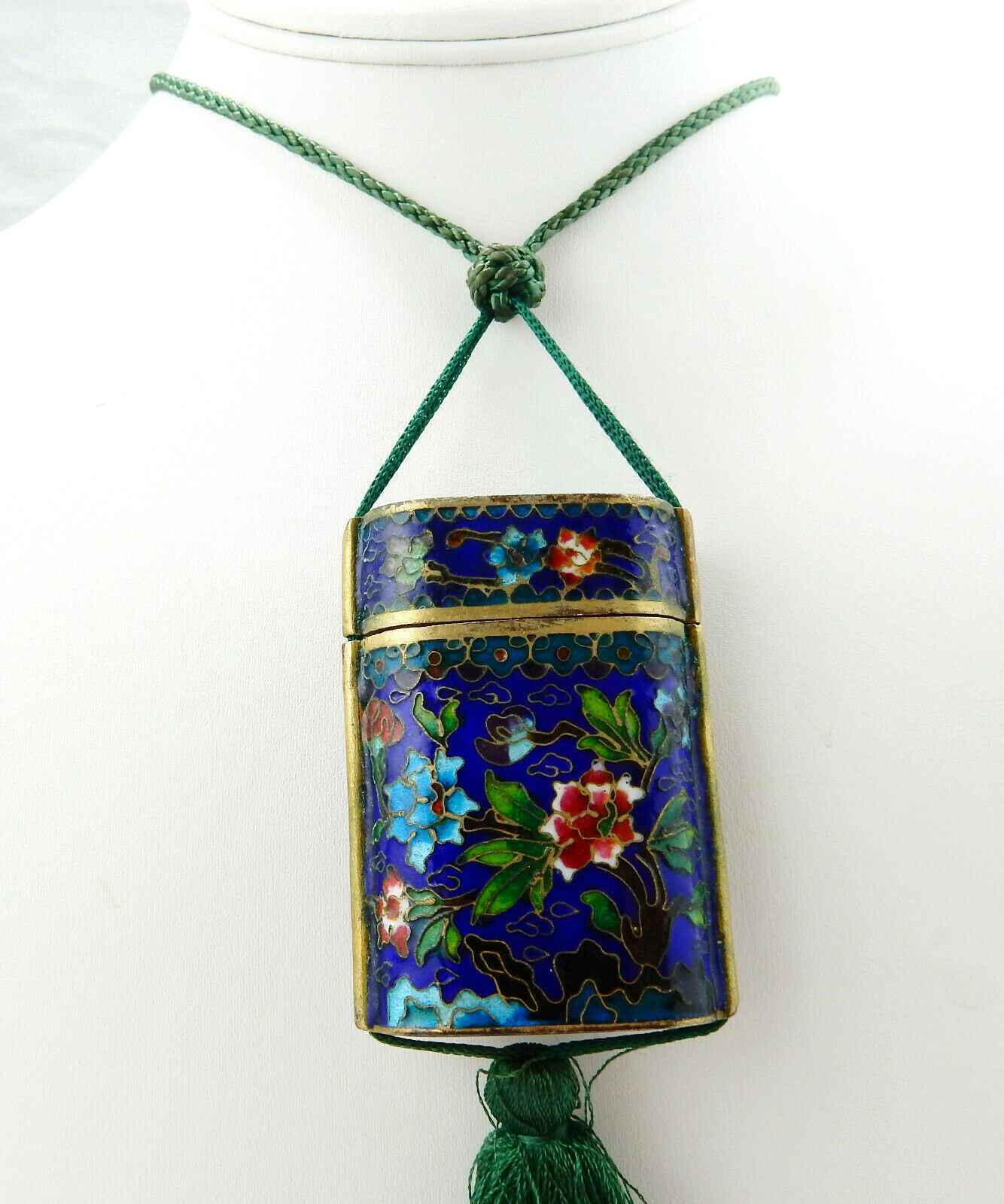 VINTAGE CHINESE CLOISONNE ENAMEL INRO CLOISONNE TRINKET STASH BOX ...