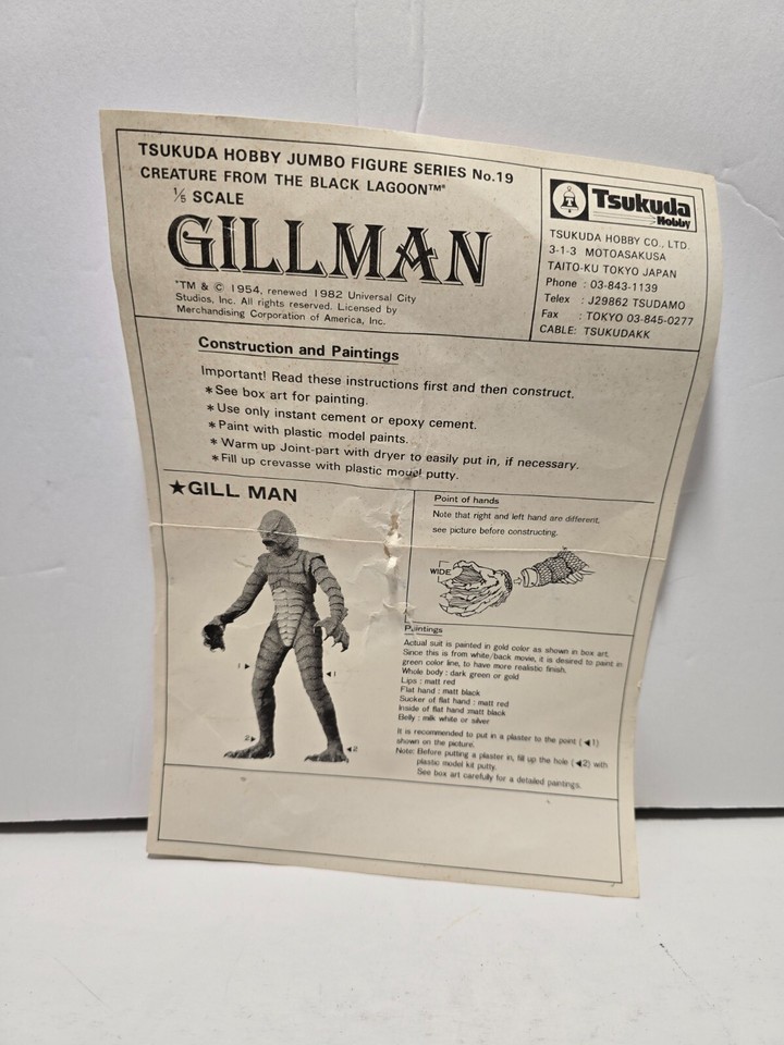 Creature From The Black Lagoon Gillman Figure Model Painted Tsukuda 1:5 ...