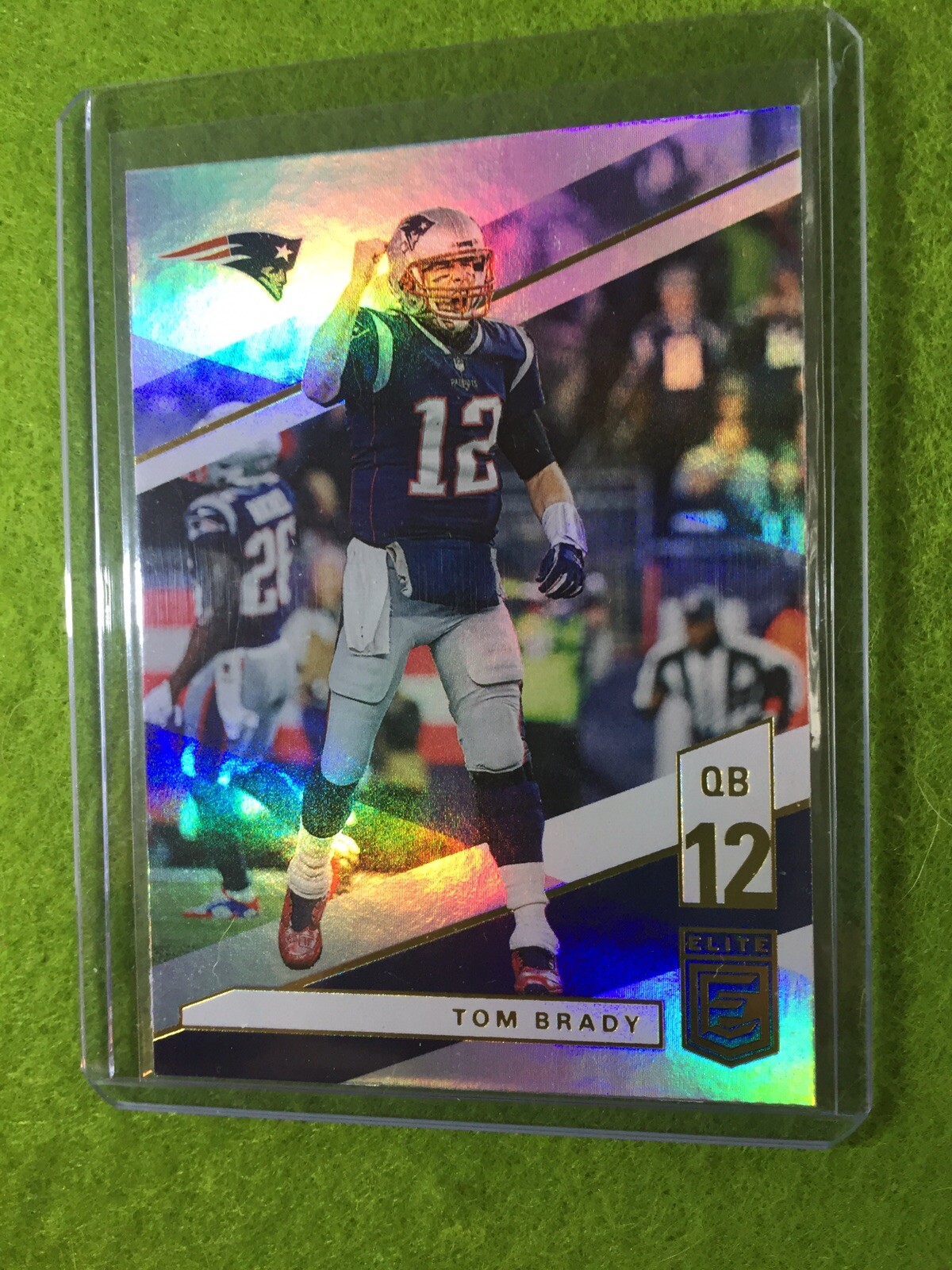 TOM BRADY PRIZM REFRACTOR CARD JERSEY #12 PATRIOTS 2019 Panini Donruss ...
