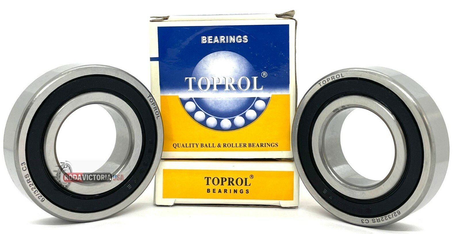 2X 62/32-2RS 32x65x17 32mm/65mm/17mm 62/32RS Ball Sealed Radial Ball ...