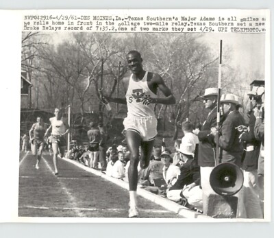 College TRACK & FIELD Texas Southern's MAJOR ADAMS 2 Mi Relay 1929 ...