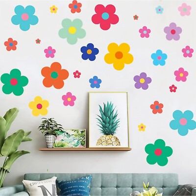 Wall Stickers & Murals Flower Wall Decals Peel and Stick 9 Sheets of ...