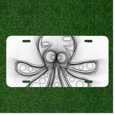 Custom Personalized License Plate Auto Tag With Amazing Octopus Design ...