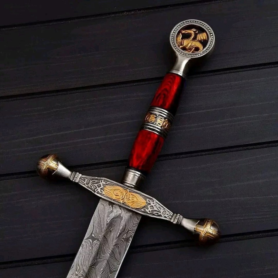 Knight Templar Sword | Battle-Ready Damascus Steel | Medieval Sword | eBay
