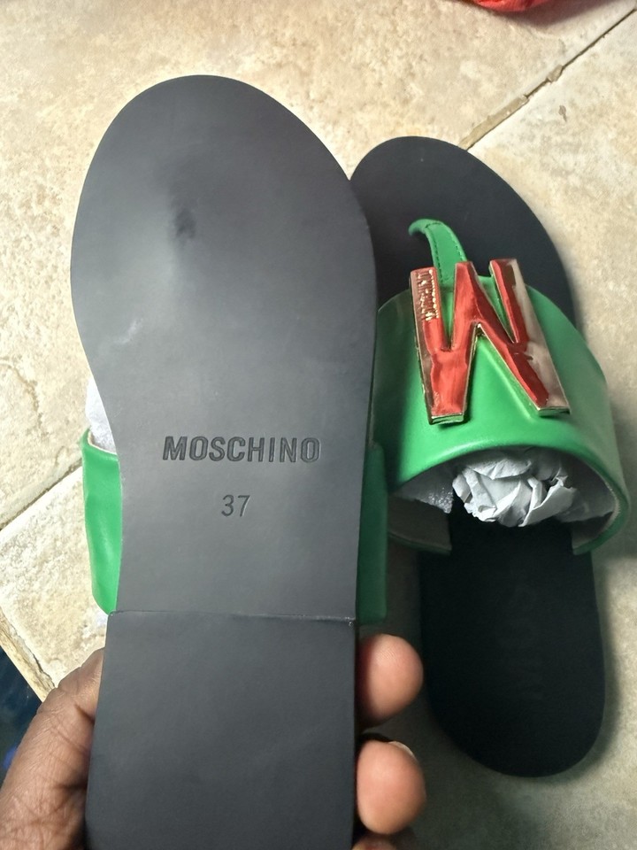 Moschino Cheap & Chic Purple Floral Open Toe Slingback Sandals, Size 6. ...