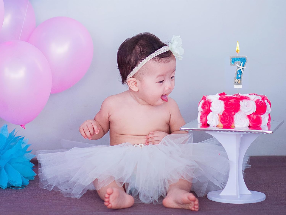 7 Birthday Candle Blue Number 7 Candle for Girl Boys under the Ocean ...