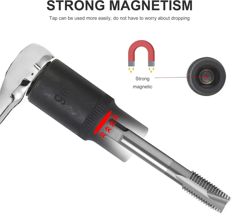 10-Piece Magnetic Tap Holder Socket Set 1/4" & 3/8" Drive Tool Kit | eBay