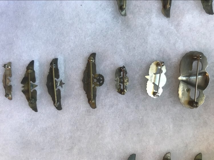 COLLECTION LOT WW2 wing AVIATOR BADGE CAP LAPEL PILOT USAF GLIDER ...