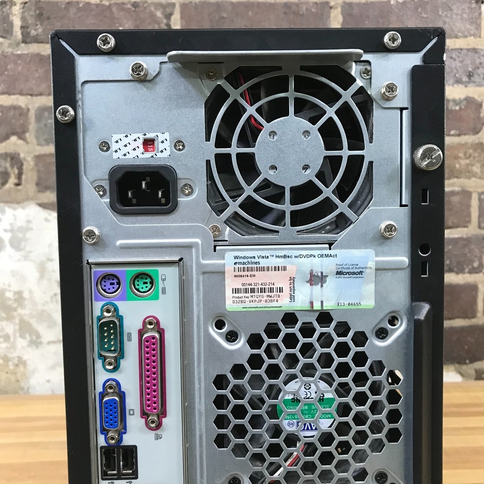 eMachines W3609 PC for Retro Gaming Celeron D 3.33GHz 512MB RAM ...