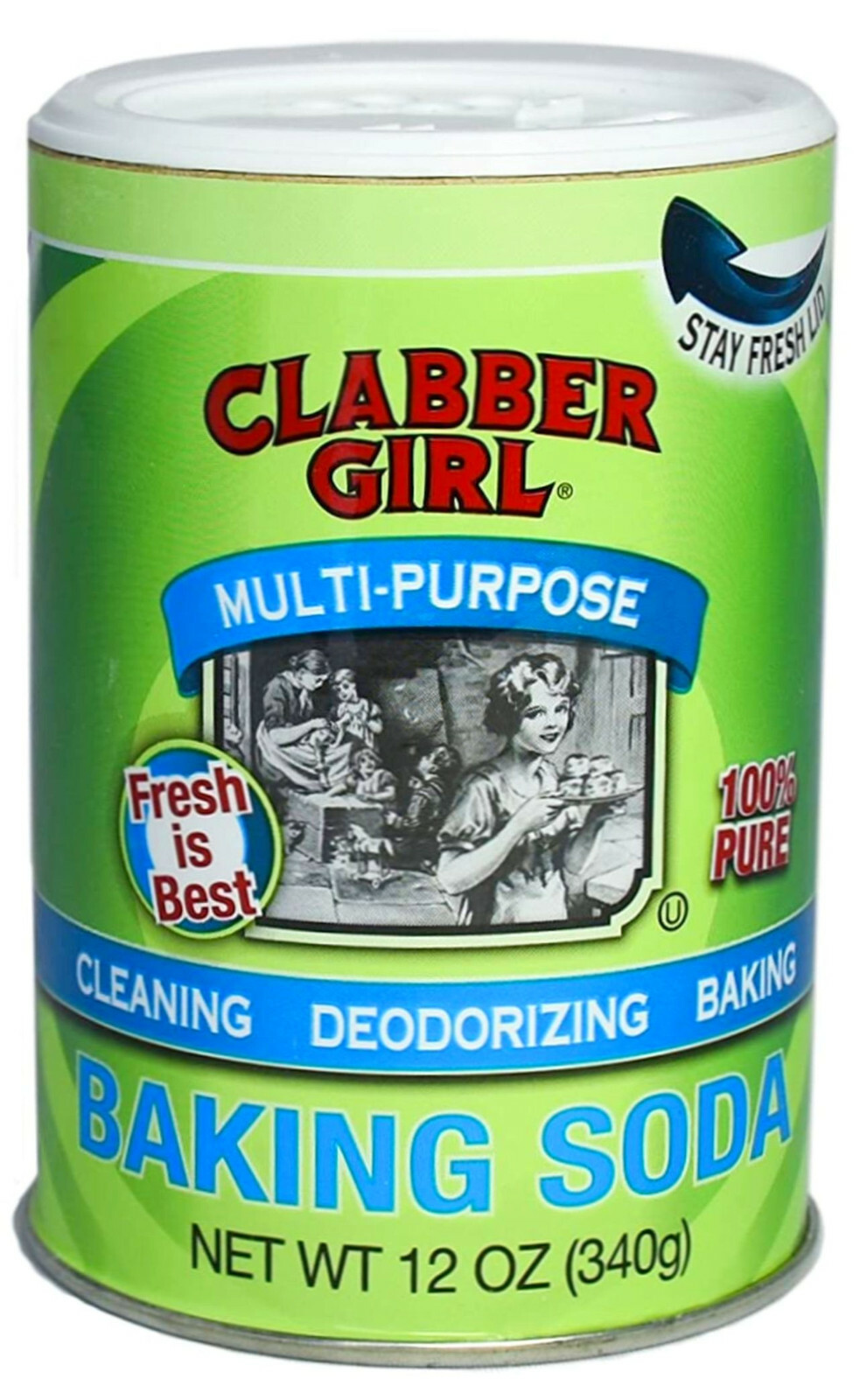 Clabber Girl Baking Soda 100% Pure Sodium Bicarbonate 12 oz canister | eBay