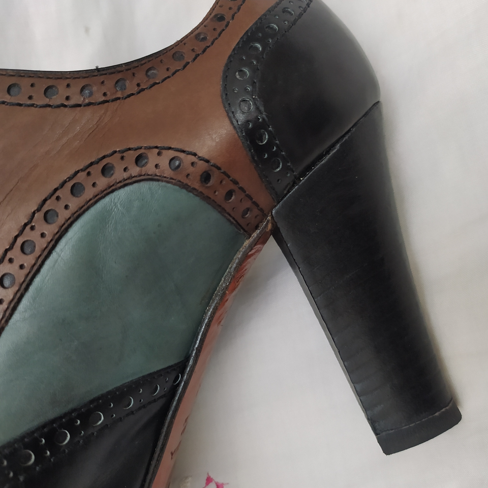 Santoni Rose Heeled Shoes Moccasin Womens Oxford Made In Italy Size 36 ...