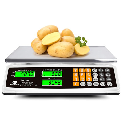 Bascula Digital 88 Ib 40 KG Comercial De Peso Balanza Cocina Para Pesar ...