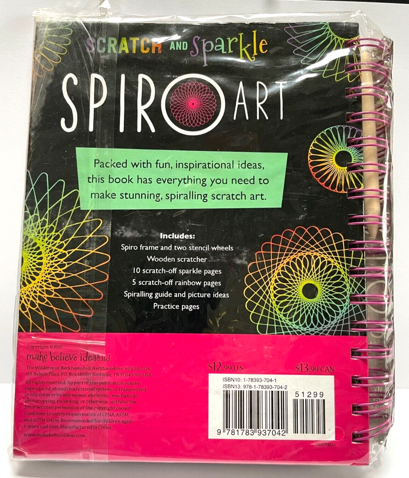 Spiro Art Spirograph Book Scratch & Sparkle Spiral Craft Drawing Kit | eBay