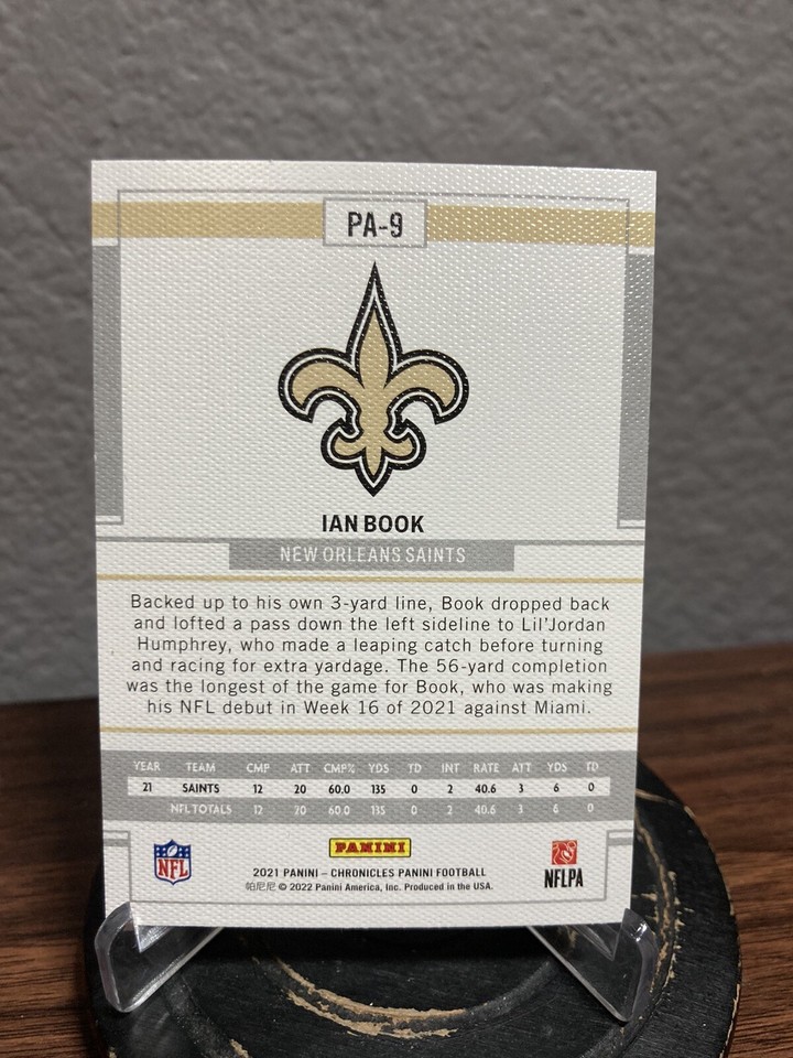 Ian Book 2021 Panini Chronicles Panini # PA-9 RC New Orleans Saints | eBay
