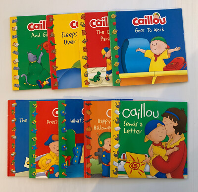 9 Caillou Books Clubhouse series, School bus, Sends A Letter, Sleeps ...