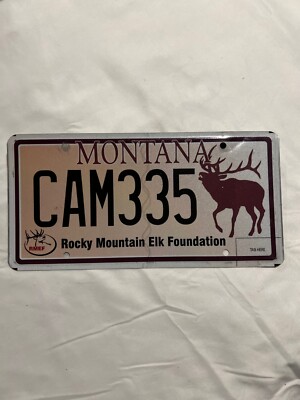 LICENSE PLATE MONTANA ELK CAM 335 | eBay