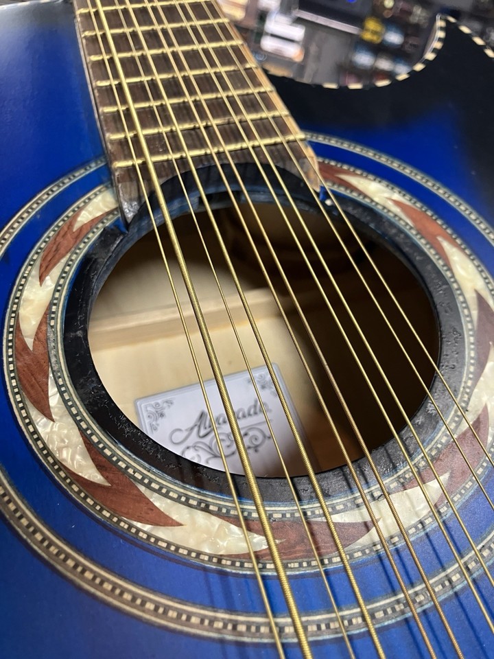 Bajo Quinto Alvarado Blue 10 String Acoustic Guitar | eBay