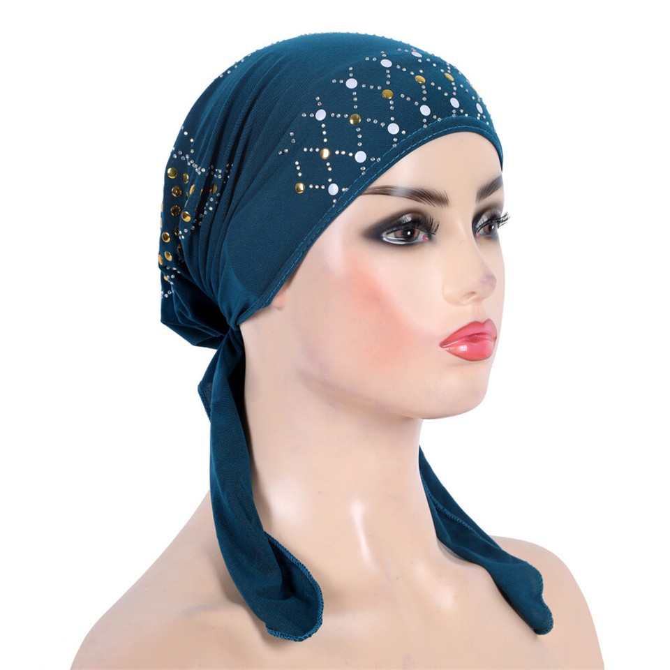 Muslim Women Hats Turban Bonnet Cancer Chemo Caps Indian Beanie Islamic ...