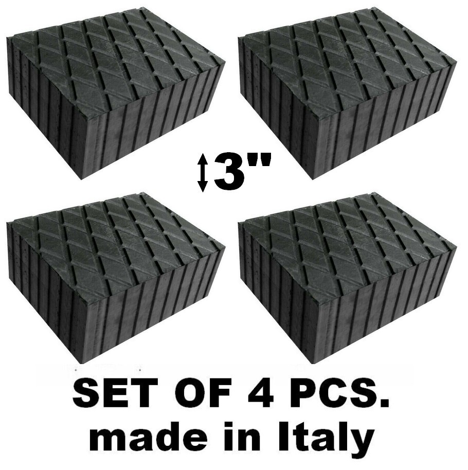 Rv Jack Stabilizer Pads Set Of 4 Auto Lift Rubber Block Pads - Adapter ...