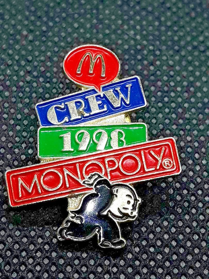 Vintage McDonalds Crew 1998 Monopoly Pin Uncle Pennybags ~ Ships FREE ...